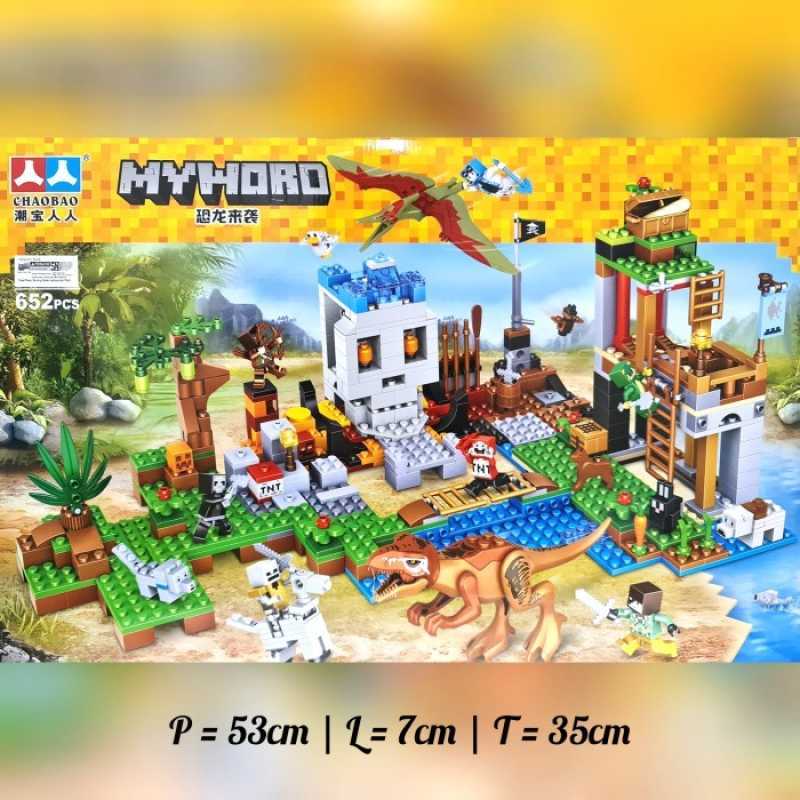 Promo BRICK LEGO COMPATIBLE MINECRAFT JURASSIC DINO ISLAND MY WORLD ...