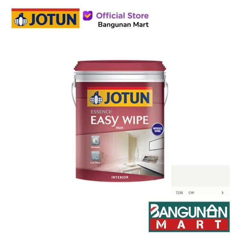 Jual Cat Tembok Interior JOTUN Essence Easy Wipe Putih - Chi 3.5 L di ... Jual Cat Tembok Interior JOTUN Essence Easy Wipe Putih - Chi 3.5 L di ...