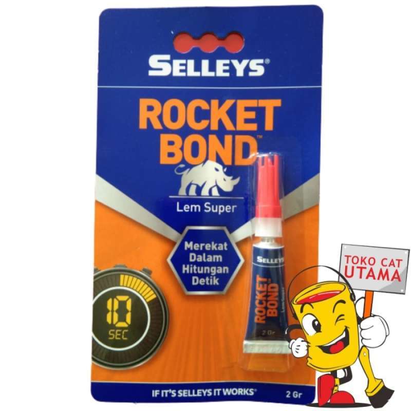 Jual Lem Super - Rocket Bond Selleys 2 Gram Lem Logam Keramik Kayu di ...