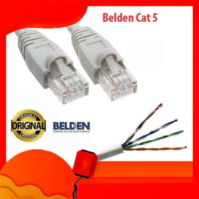 Jual Kabel LAN 50M UTP Belden Original CAT5e Siapa Pakai di Seller SMS ...