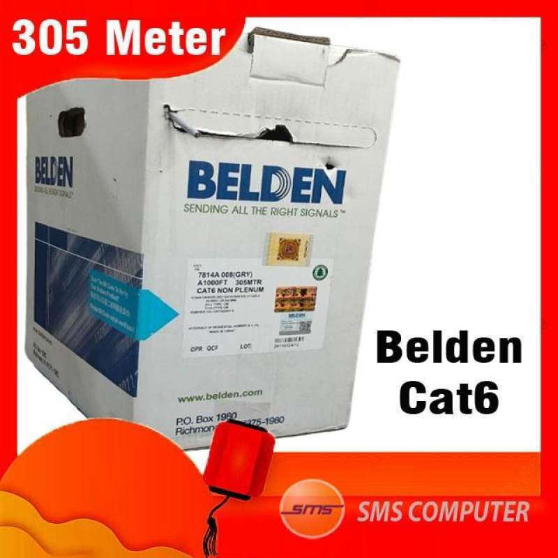 Jual Kabel LAN UTP cat 6 / BELDEN 1 roll 305 meter - Original di Seller ...