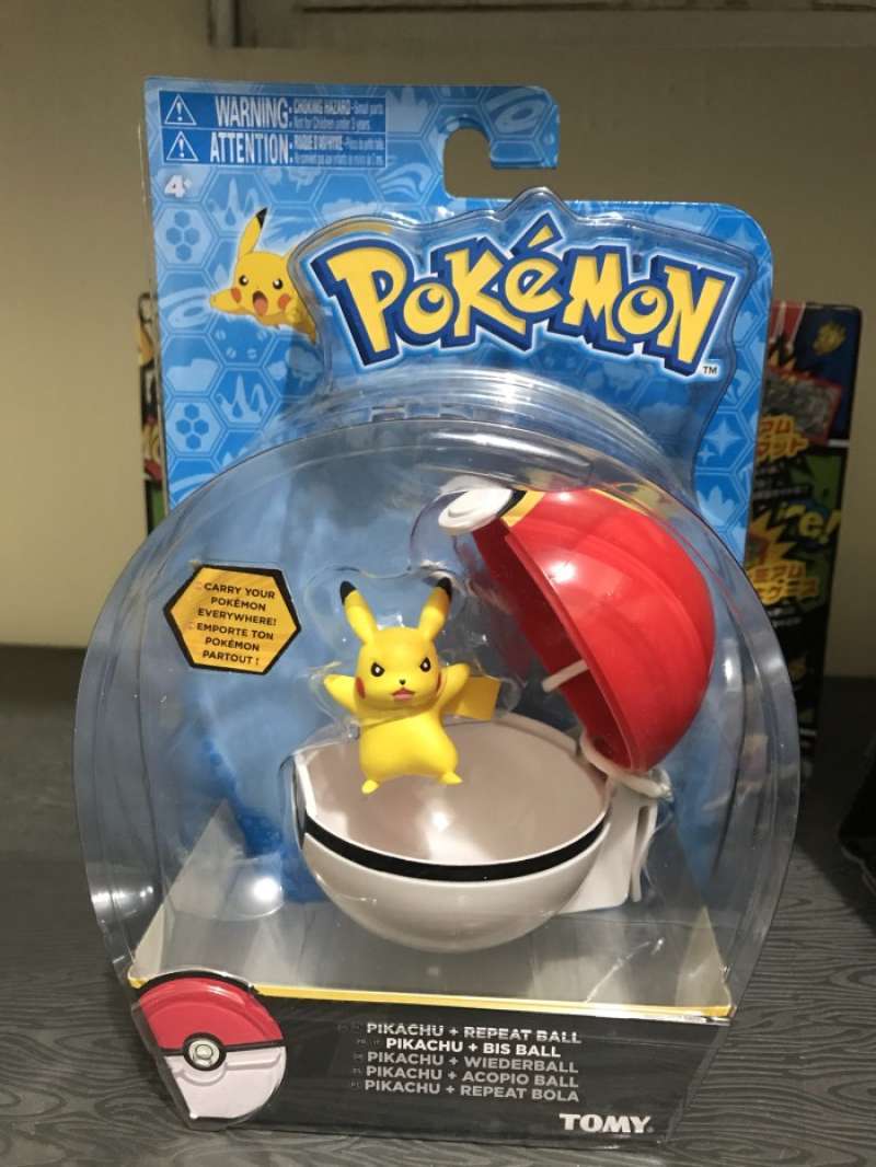 Jual TOMY POKEMON PIKACHU + REPEAT BALL ORIGINAL POKEBALL di Seller ...