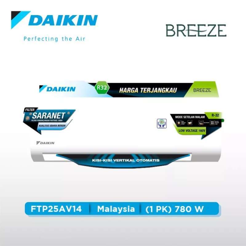 Jual Daikin Ac 1 Pk - Breeze Ftp25av14 + Rp25av14 [indoor & Outdoor ...
