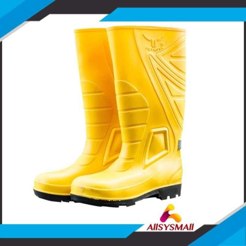 Jual Sepatu Safety Rubber Boot Petrova Phenom Pvc Yellow Toe Cap Baja ...