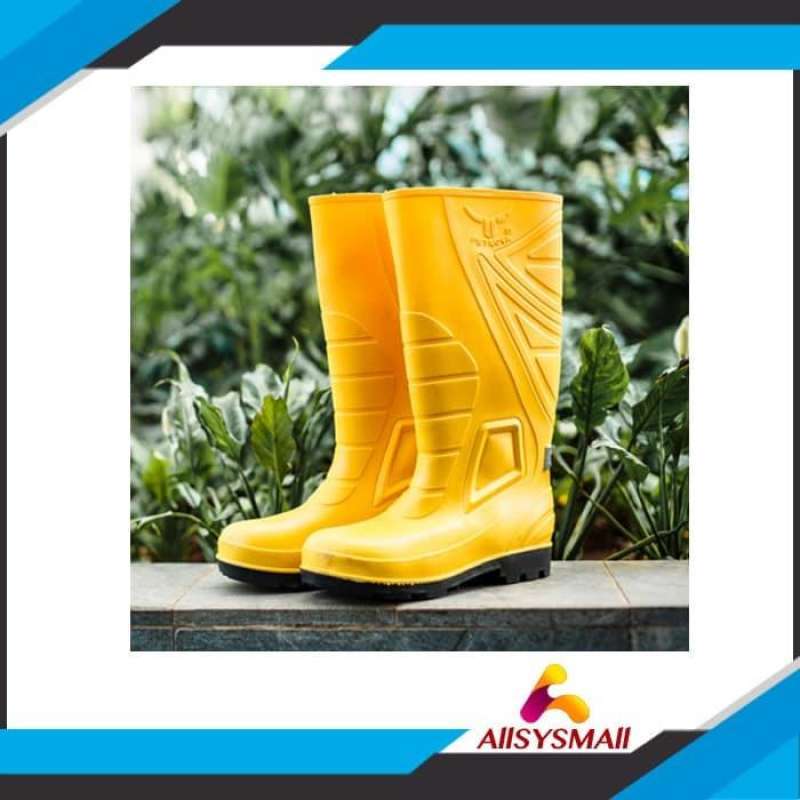 Jual Sepatu Safety Rubber Boot Petrova Phenom Pvc Yellow Toe Cap Baja ...
