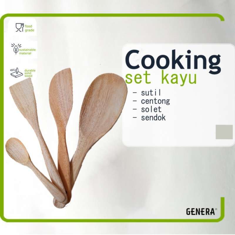 Promo GENERA Cutlery Set Kayu/ Cooking Set Kayu / Mangkok Kayu /Coaster ...