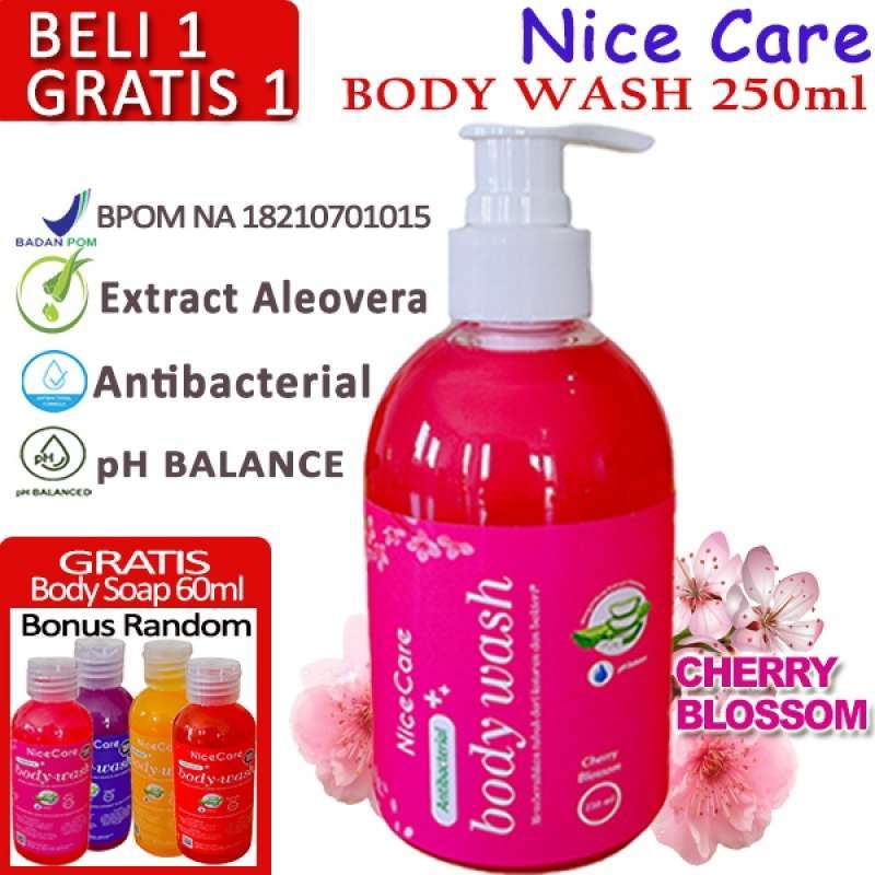 Jual Sabun Mandi Antibakteri Parfum 250ml Cherry Blossom Nice Care Di ...
