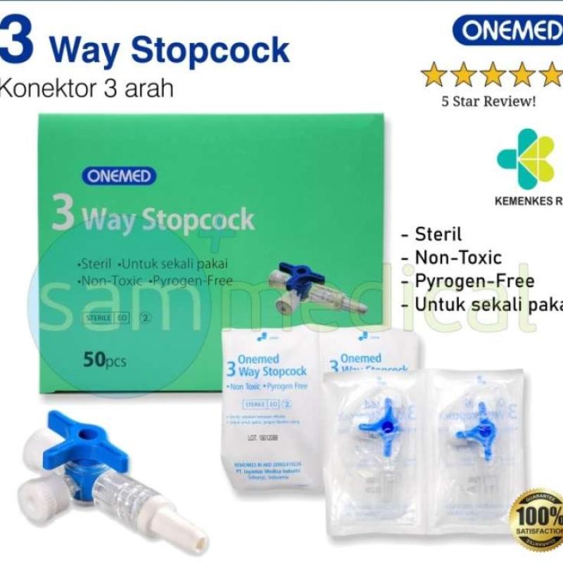 Jual OneMed 3 Way Stopcock / Three Way Stop Cock di Seller SAM MEDICAL ...