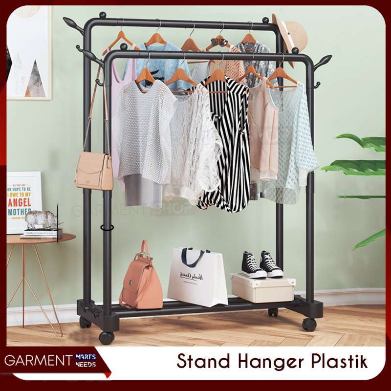 Promo Rak Baju Gantungan Baju Stand Hanger Berdiri Display Butik Bazar ...