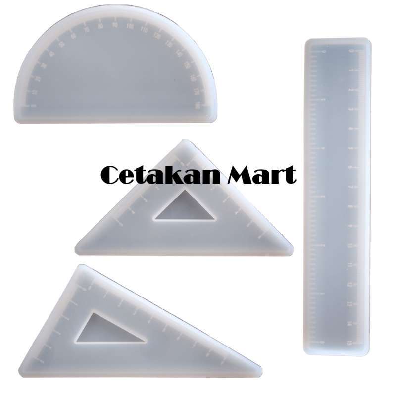Promo Cmart Cetakan Silikon Resin Epoxy Craft Diy Penggaris Ruler Set 4 ...