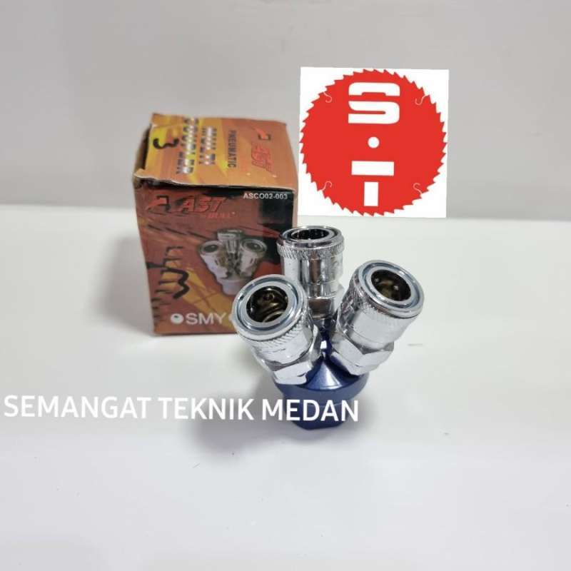 Jual Sambungan Selang Air Quick Coupler Angin 3 Cabang 3 Way Ast By ...