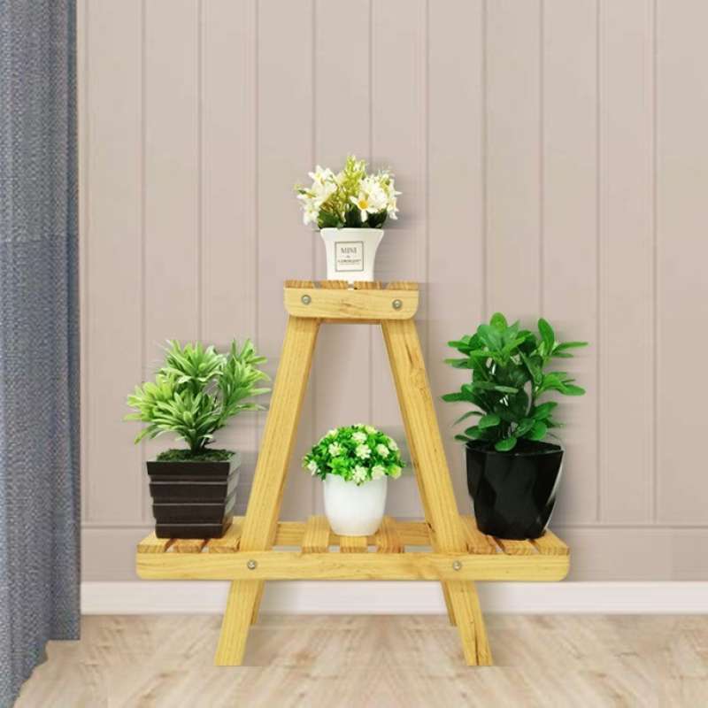 Promo RAK TANAMAN HDS rak standing tanaman kayu tempat pot rak taman ...