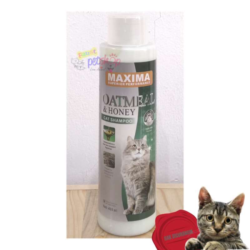 Jual Maxima Oatmeal & Honey Cat Shampoo 400ml Promote A Coat Looks ...