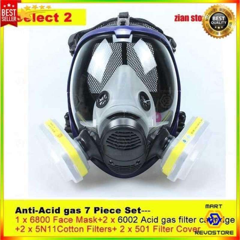 Jual Masker Gas Lab / Cat Amonia Acid Full Face 6002Cn Filter - 6800 di ...