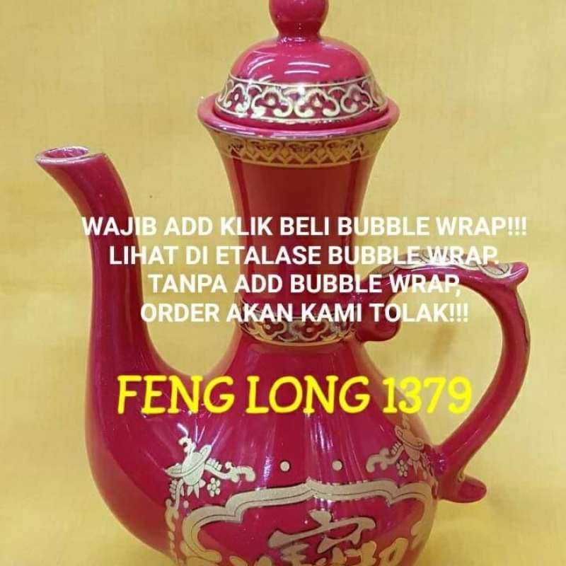 Jual Teco | Teko | Teko Arak Puja Cao Cai Jin Bao Keramik Merah Uk ...