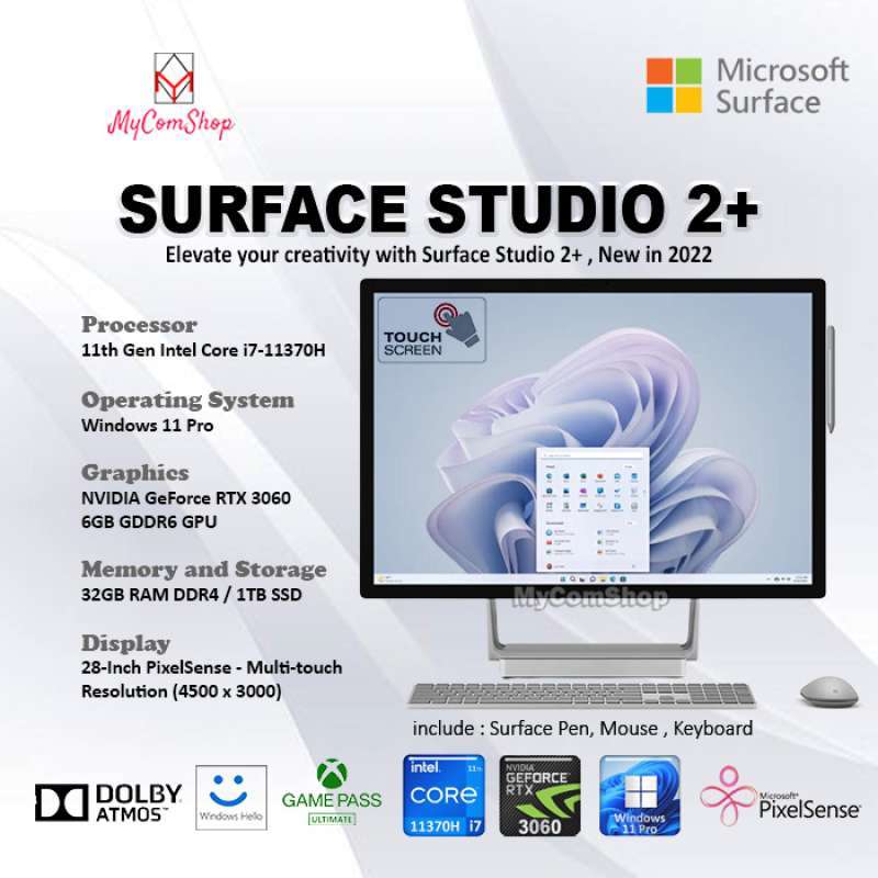 Jual Microsoft Surface Studio 2+ I7-11370h 32gb Ram 1tb Ssd Rtx 3060 ...