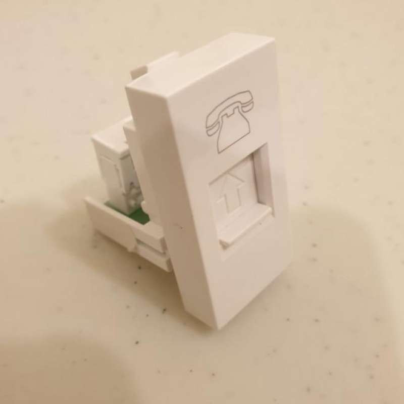 Jual Modul Isi LAN Telepon Stop Kontak Meja/Lantai - Putih di Seller 3D ...
