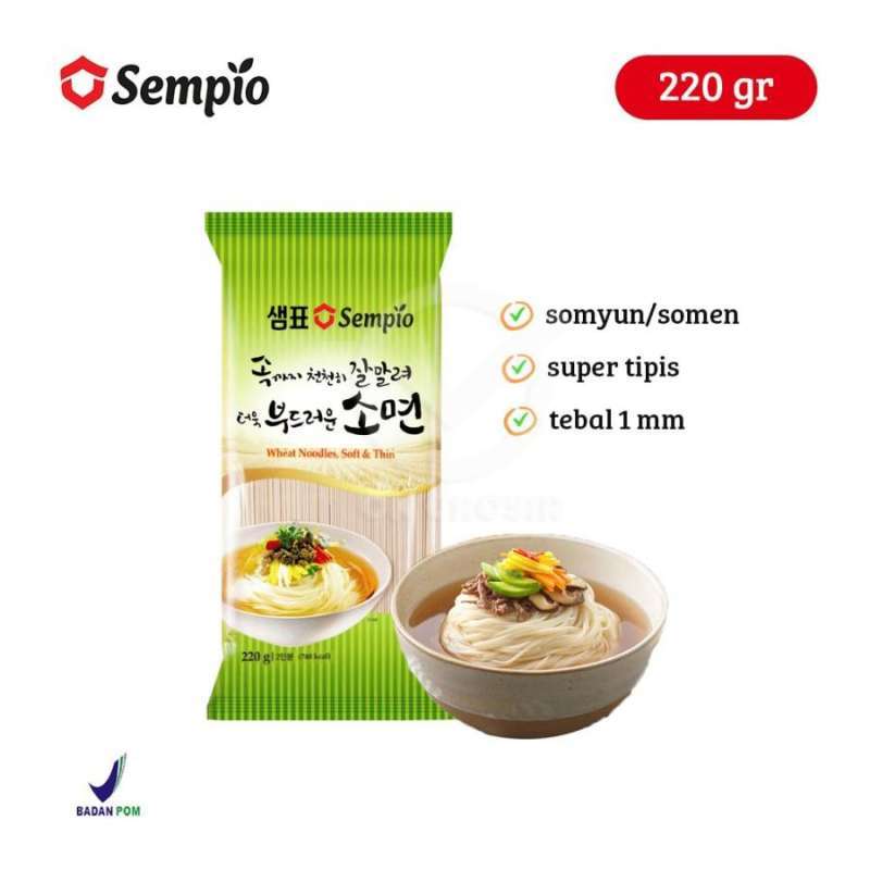 Jual Sempio Mie Somen / Wheat Noodle Super Tipis [220 gr] di Seller OKGROSIR - Karang Besuki ...