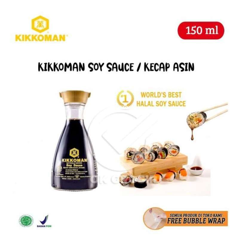 Jual Kikkoman Halal Soy Sauce/ Kecap Asin Jepang/ Sushi [Dispenser 150 ...