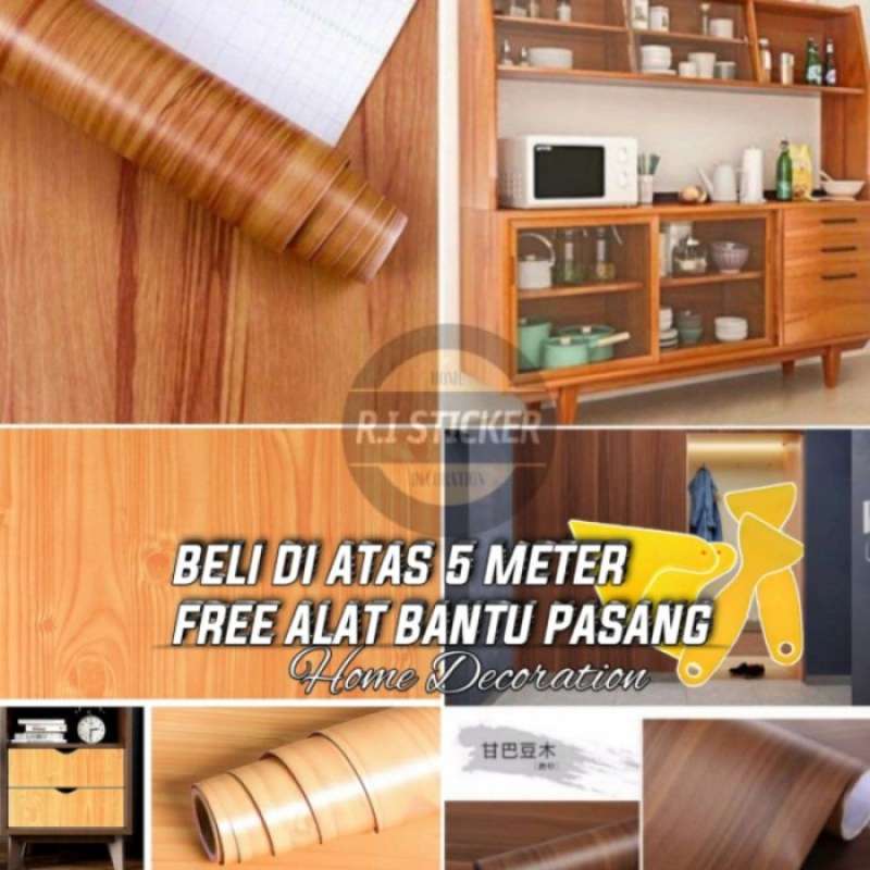 Promo KERTASIVE STIKER KAYU UNTUK DEKORASI MEJA LEMARI FURNITURE PVC ...