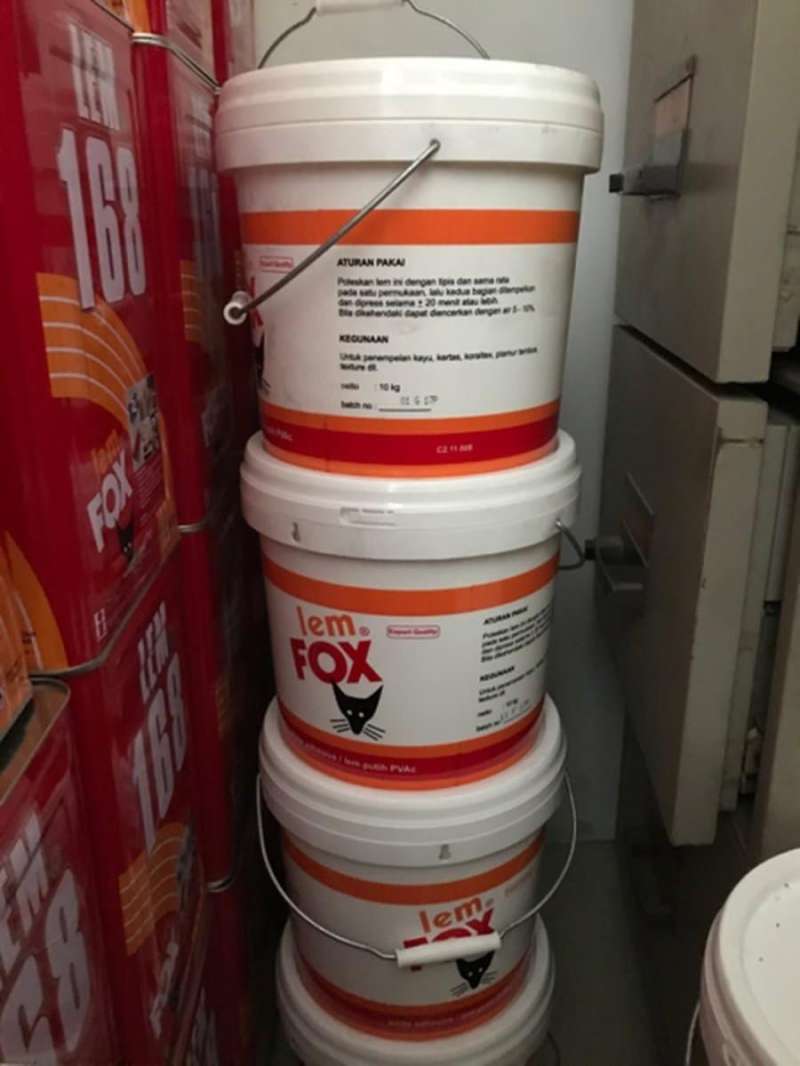 Jual Lem Kayu 10 Kg / Lem Fox Ember / Lem Putih Ember Berkualiatas Di ...