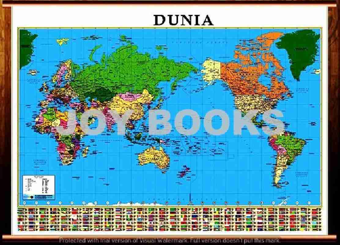Jual Peta / Map Gulung / Gantung / Bingkai Dunia Di Seller Joy Books ...