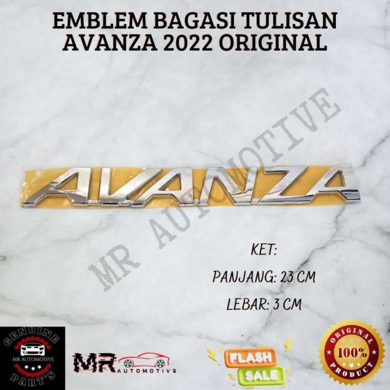 Jual Emblem Bagasi Tulisan Avanza 2022 Original di Seller MR Automotive ...