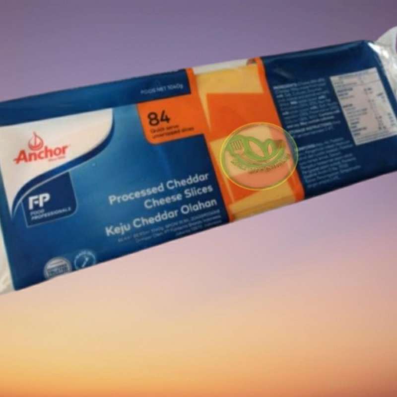 Jual anchor cheese cheddar slice 1040 gr | keju cheddar slice 84pcs ...