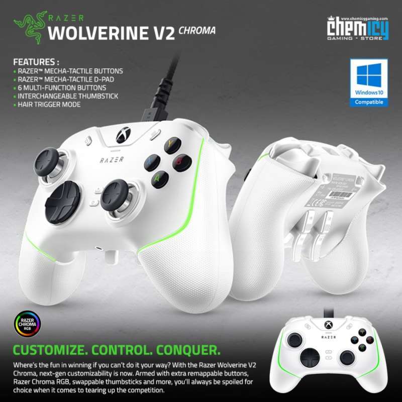 Jual Razer Wolverine V2 Chroma White Gaming Gamepad / Joystick / Stick ...