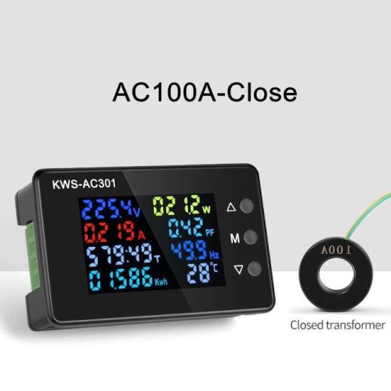 Jual Kws Ac301 100a 8in1 Wattmeter Ac 220v Freq Kwh Meter Kws-ac301 Di ...