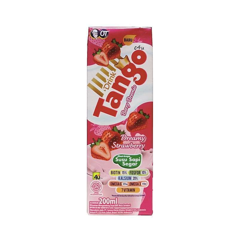 Promo Tango Drink Uht Dreamy Strawberry Kotak Diskon 9% Di Seller ...