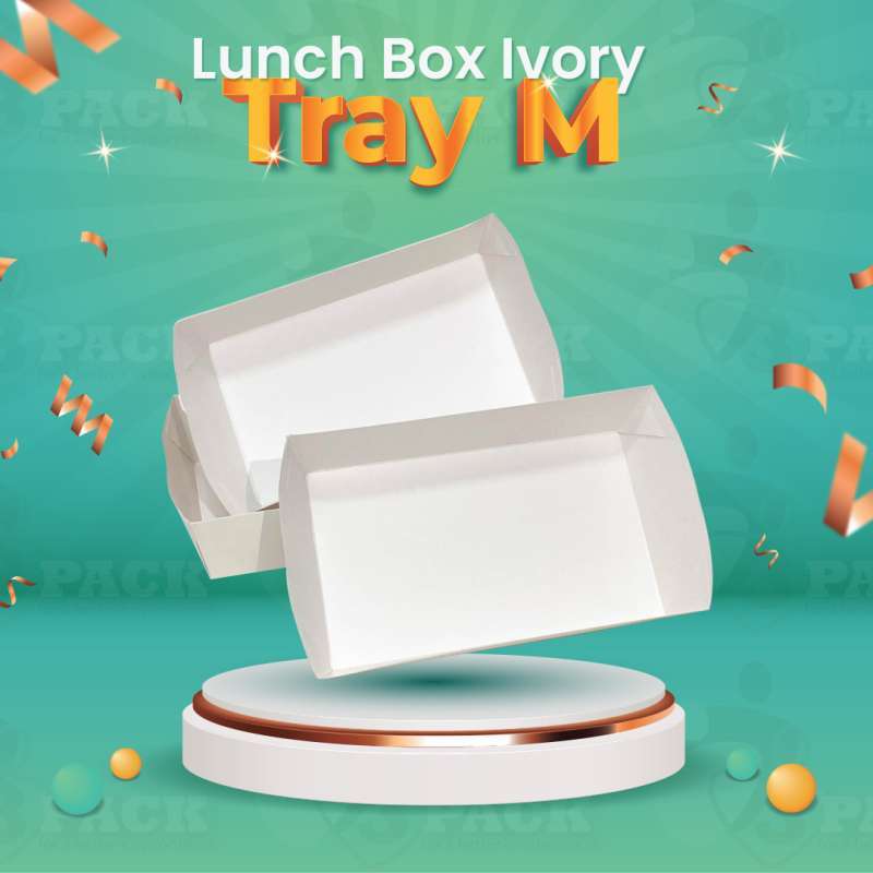 Jual Tray Paper Lunch Box Size M Ivory - Kotak Makanan Kertas Ukuran M ...