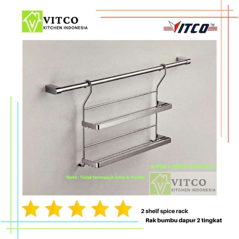 Jual VITCO 2 Shelf Spice Rack / Rak Gantung Bumbu dapur 2 tingkat di ...