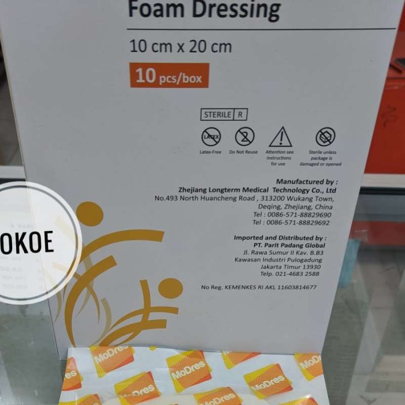 Jual modres foam dressing non adhesive 10x20cm di Seller Tokoe16 ...