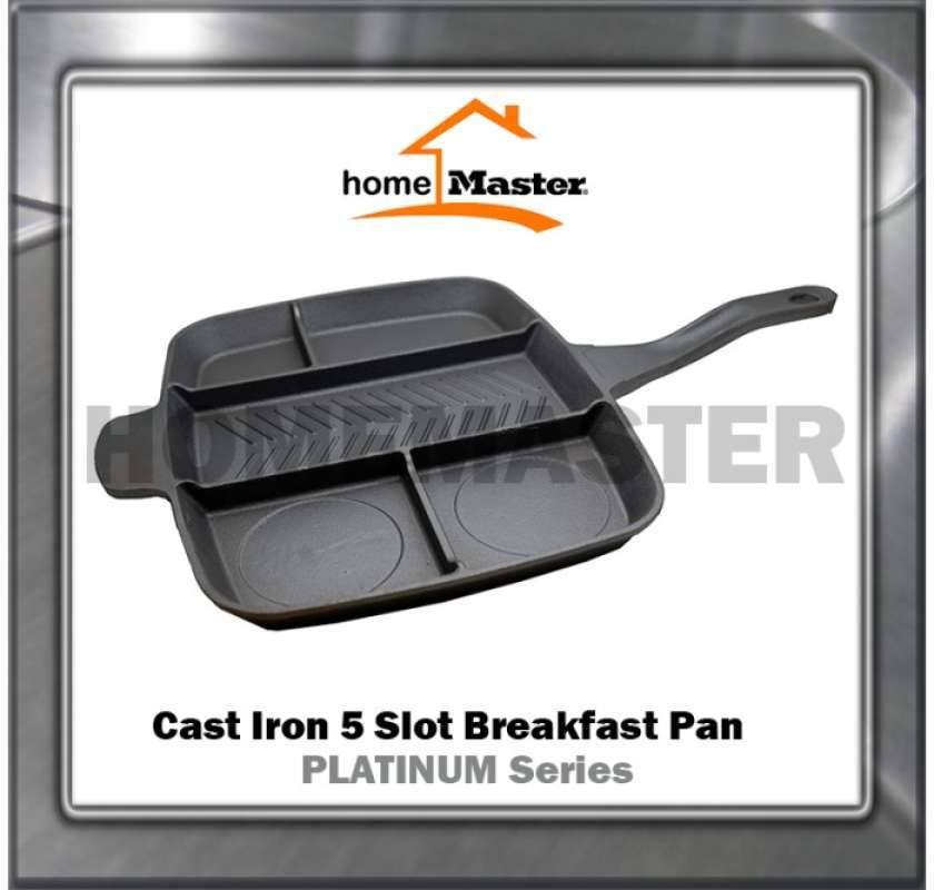 Promo Cast Iron/Besi Cor Breakfast/Sarapan 5 Slot Frying Pan/Panci ...