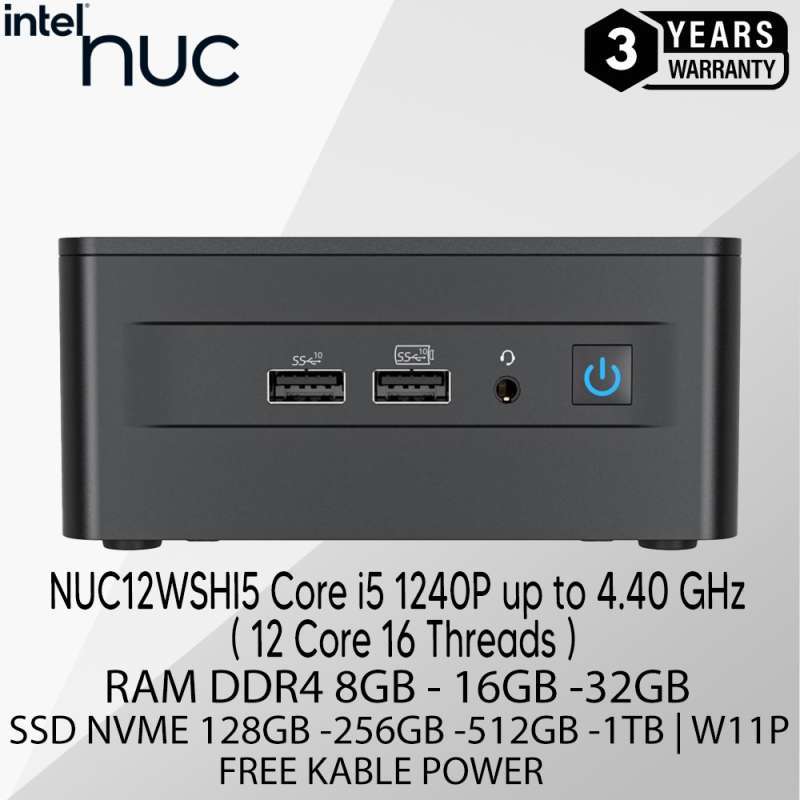 Promo MINI PC INTEl NUC12WSHI5 Core i5 1240P + RAM + SSD NVME + W11 ...