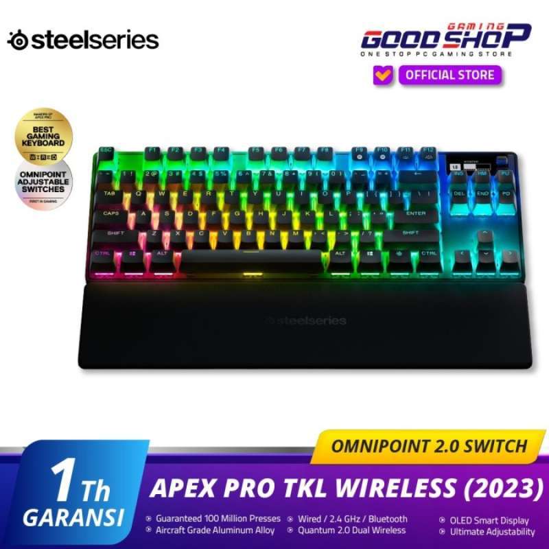 Promo Steelseries Apex Pro TKL Wireless 2023 - OmniPoint 2.0 Gaming Keyboard Diskon 23% di ...