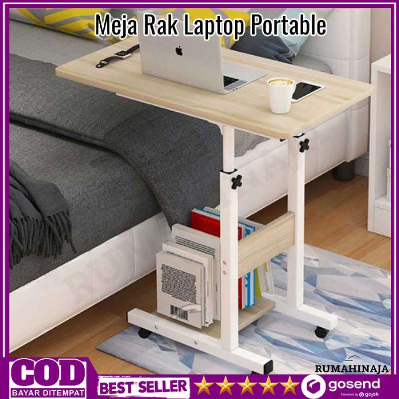 Jual Meja Rak Laptop Lipat Adjustable Desk With Rak Buku Portable Kerja ...