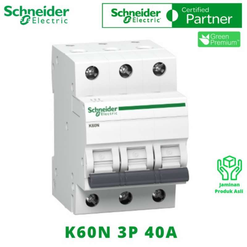 Promo Mcb 3P 40A 3 Phase 40 Ampere 3 Pas 40 Amper K60N Ori Sni Schneider Diskon 23% di Seller ...