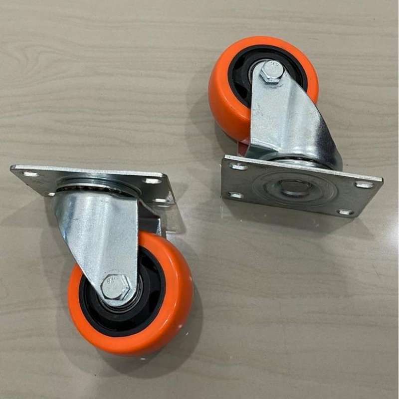 Jual roda pu 3 inch hidup roda troli medium duty 3inch roda trolley di ...