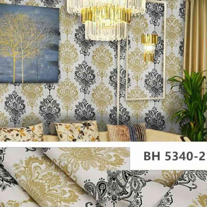 Promo Wallpaper Dinding Batik Gold Diskon 5% Di Seller Heels Retno ...