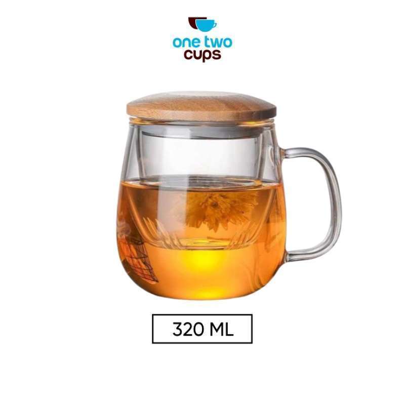 Promo One Two Cups Gelas Cangkir Teh Tea Cup Mug with Infuser Filter ...
