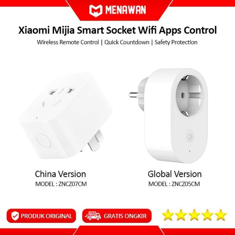 Jual Xiaomi Mijia Smart Socket Wifi Mi Home Apps Control Stop Kontak ...