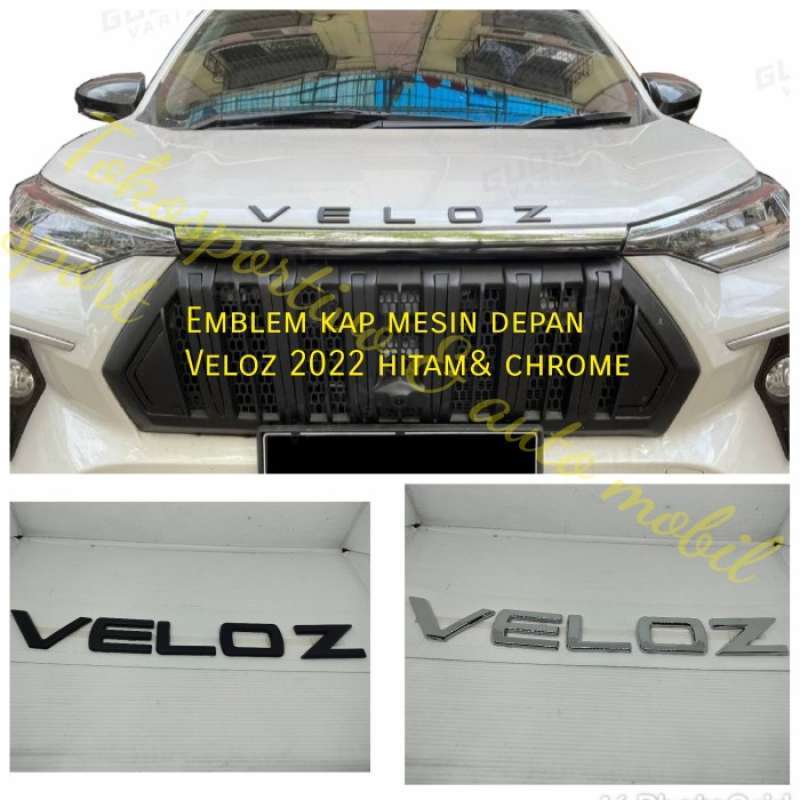 Promo Emblem Logo Lambang kap mesin Depan Toyota Veloz 2022 hitam ...