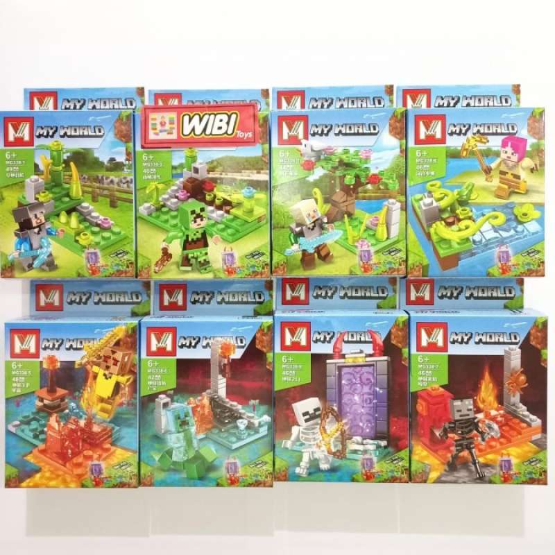 Promo Mainan Minecraft 8 In 1 Diorama My World Minifigure Brick Mine ...