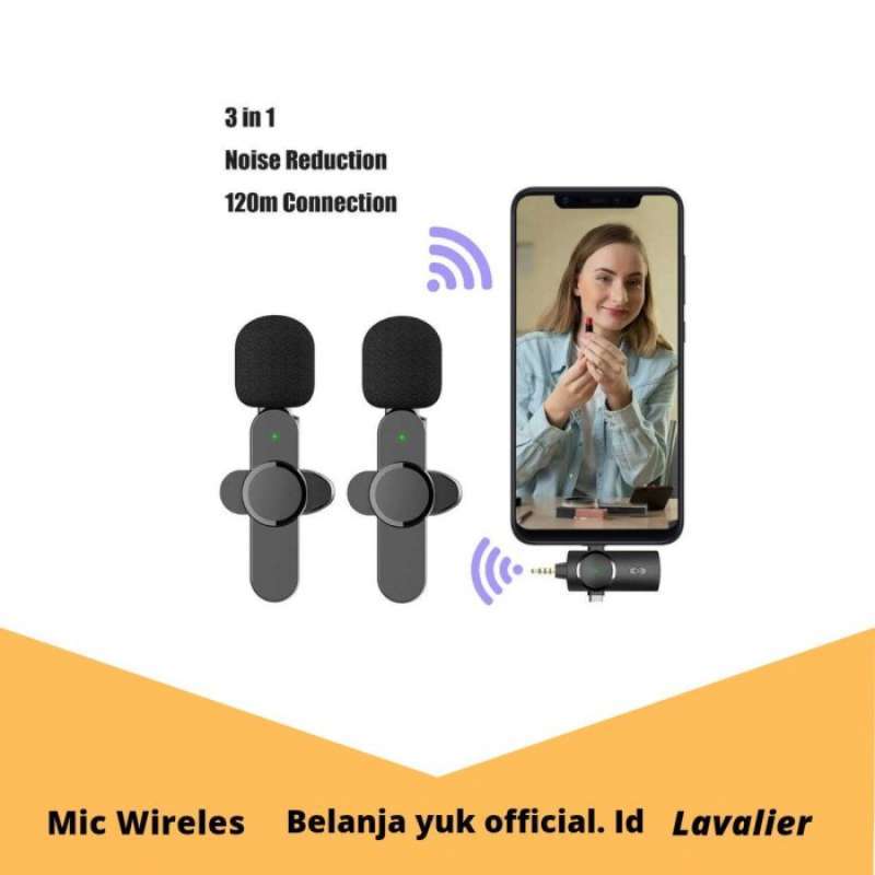 Promo MICROPHONE WIRELESS LAVALIER MINI MIC CLIP ON VLOGGER YOUTUBER ...