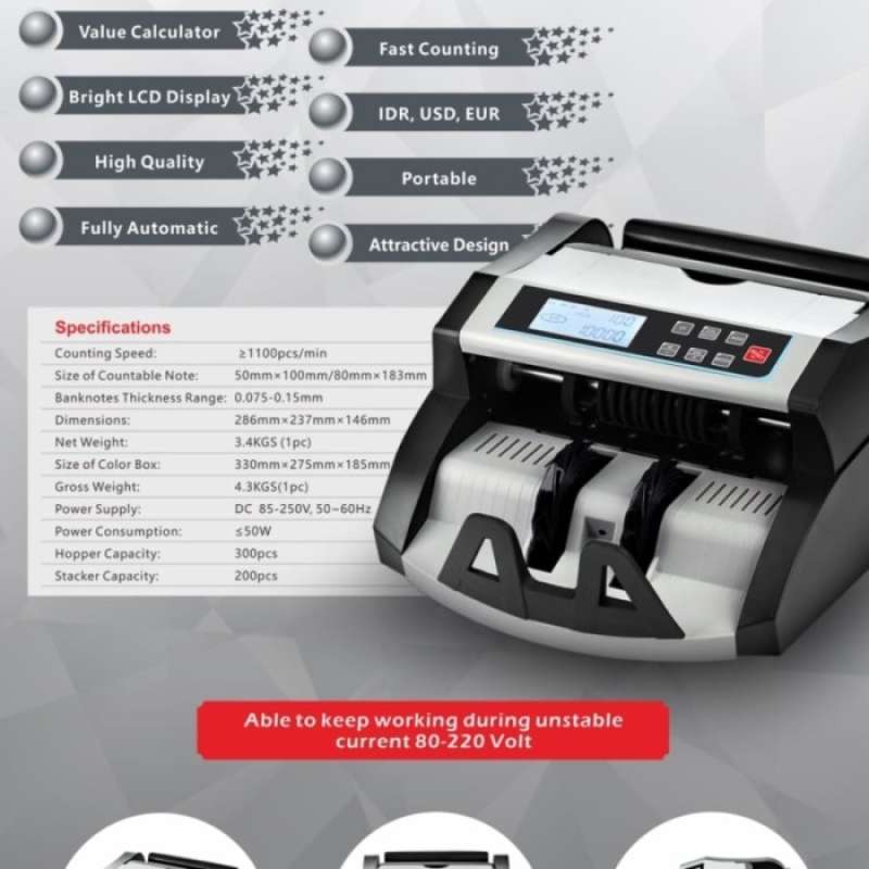 Jual Mesin Hitung Uang Inote Bc-50 Vm - Bill Counter Di Seller Halers ...