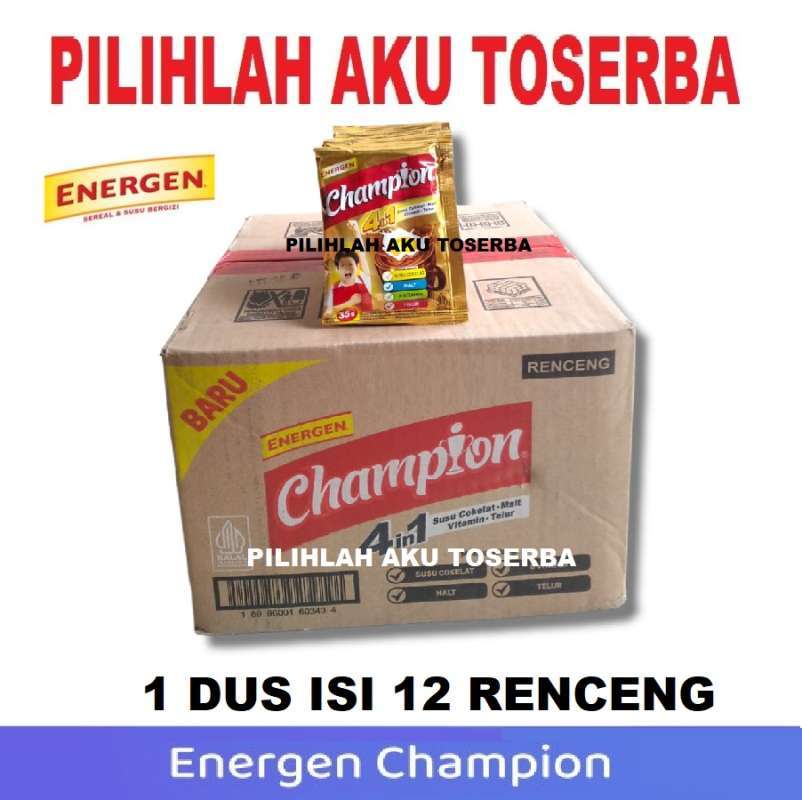 Promo Energen Champion Minuman Coklat - ( Harga 1 Dus ) Diskon 12% Di ...