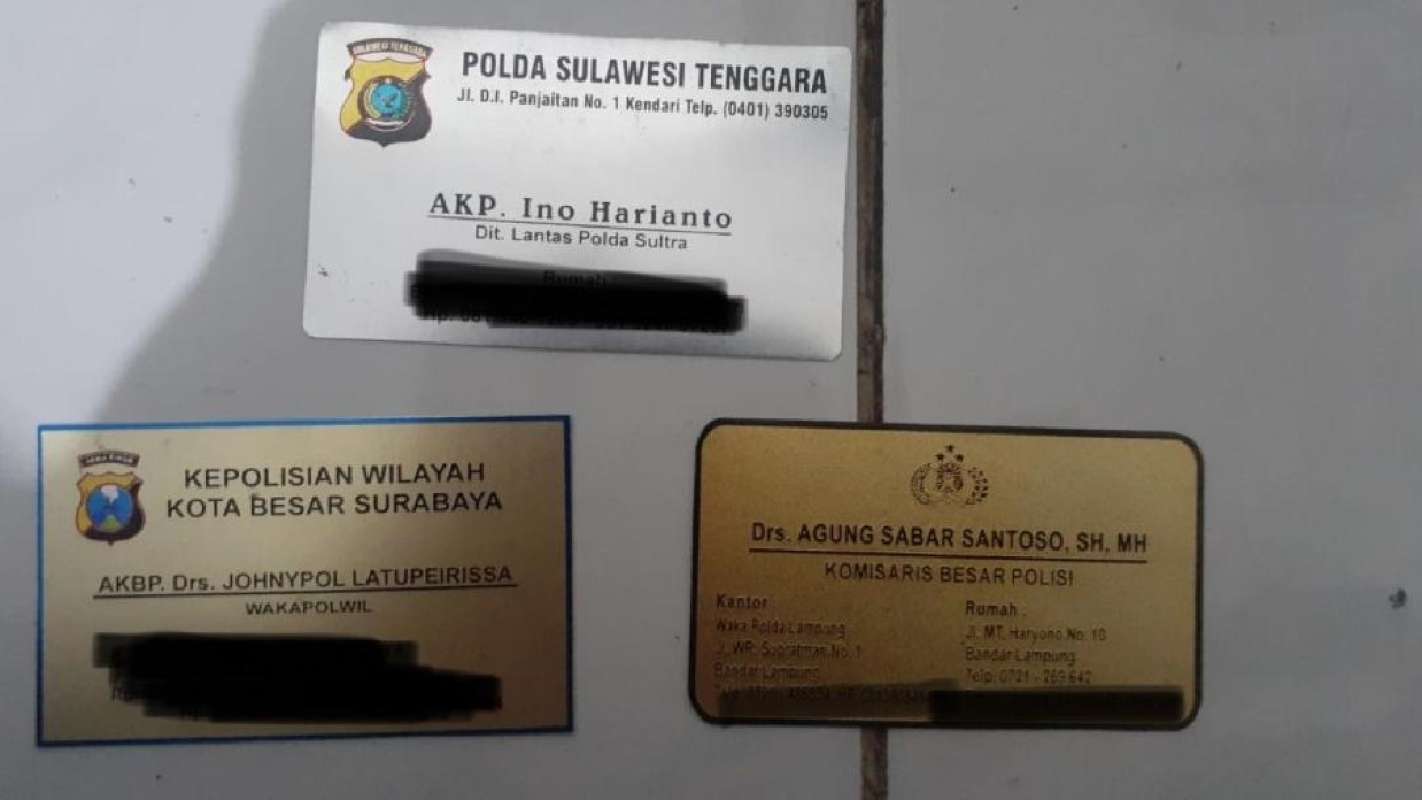 Jual Sample Sampel Kartu Nama Premium Bahan Plat Besi Aluminium Custom ...
