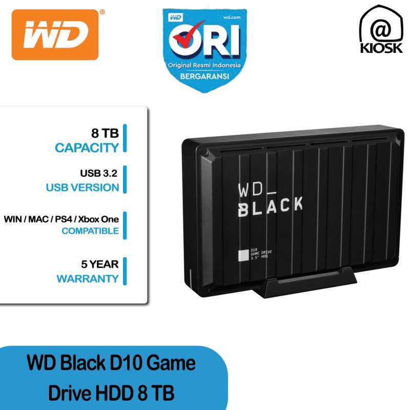 Jual Wd_black D10 Game Drive 8 Tb - External Hdd Usb 3.2 - Garansi 5 ...